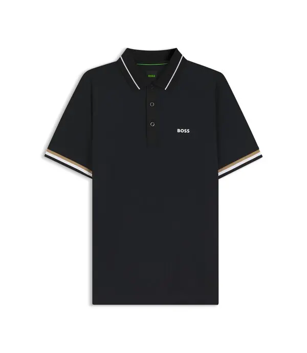 BOSS Active Slim-fit Polo Shirt With Branded Details