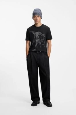 Hugo Cotton-jersey T-shirt With Graphic Print