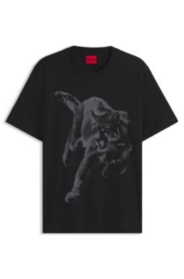 Hugo Cotton-jersey T-shirt With Graphic Print
