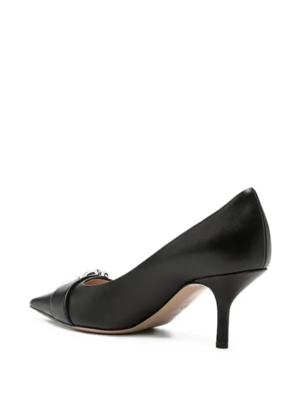 Emporio Armani Leather Pumps With Buckle Detail