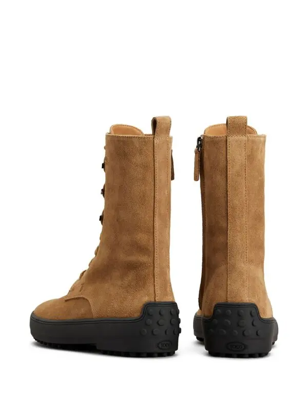 TOD'S Gommino Leather Lace-up Boots