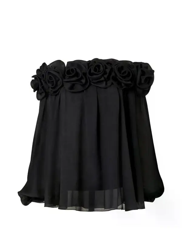 Carolina Herrera Rosette-detail Off-shoulder Top - Black