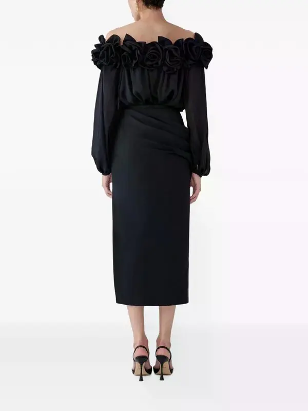 Carolina Herrera Rosette-detail Off-shoulder Top