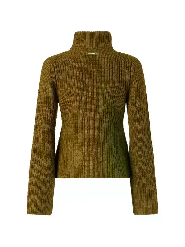Pinko Ribbed-knit Buttoned Cardigan