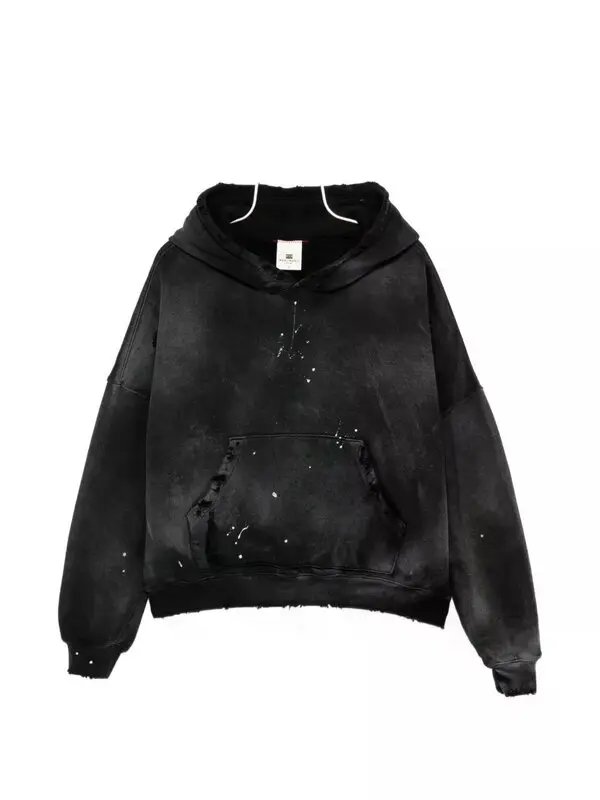 MOOJI MOOJI Paint-splatter Distressed Hoodie