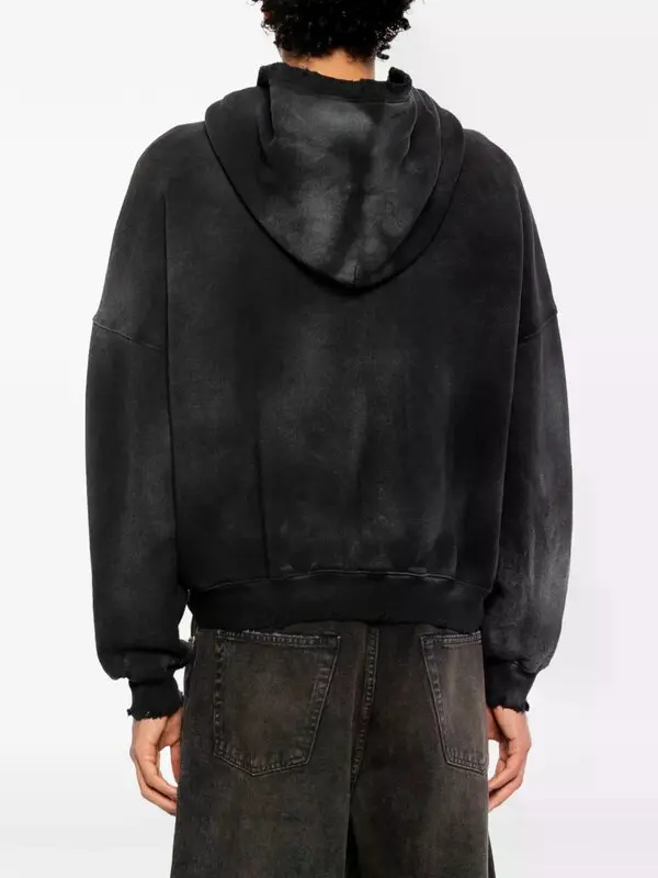 MOOJI MOOJI Paint-splatter Distressed Hoodie