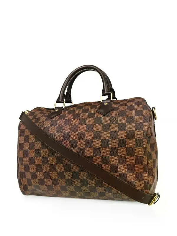 LOUIS VUITTON 2018 Damier Speedy Bandoulière Tote Bag - Brown
