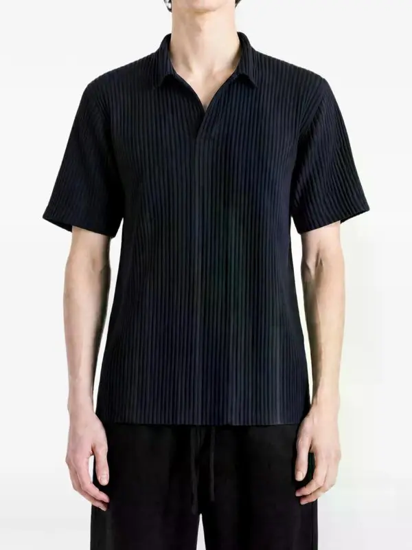 Issey Miyake Pleated T-shirt - Blue