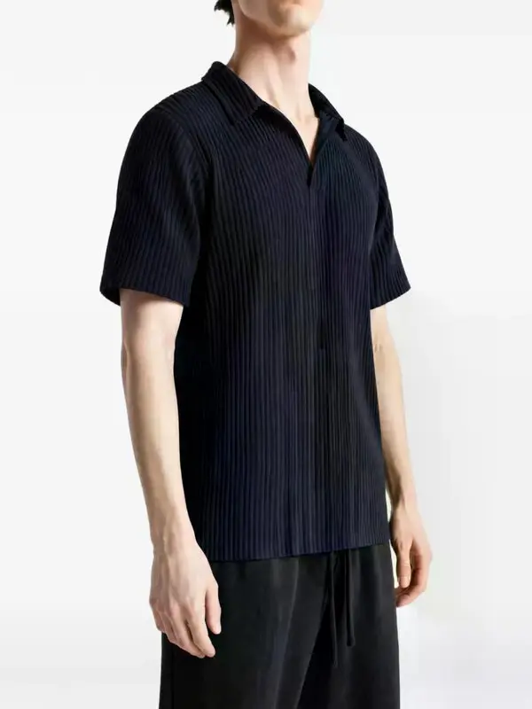 Issey Miyake Pleated T-shirt - Blue