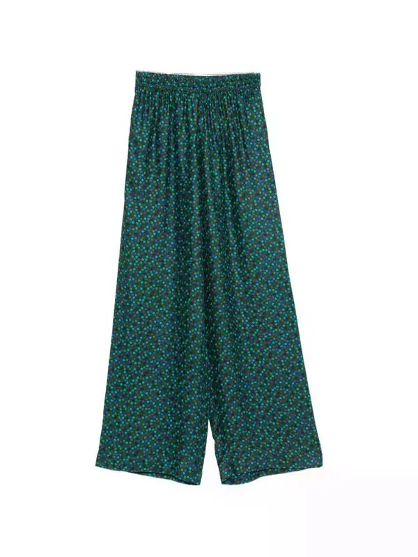 GIANLUCA CAPANNOLO Claudia Polka-dot Trousers - Green
