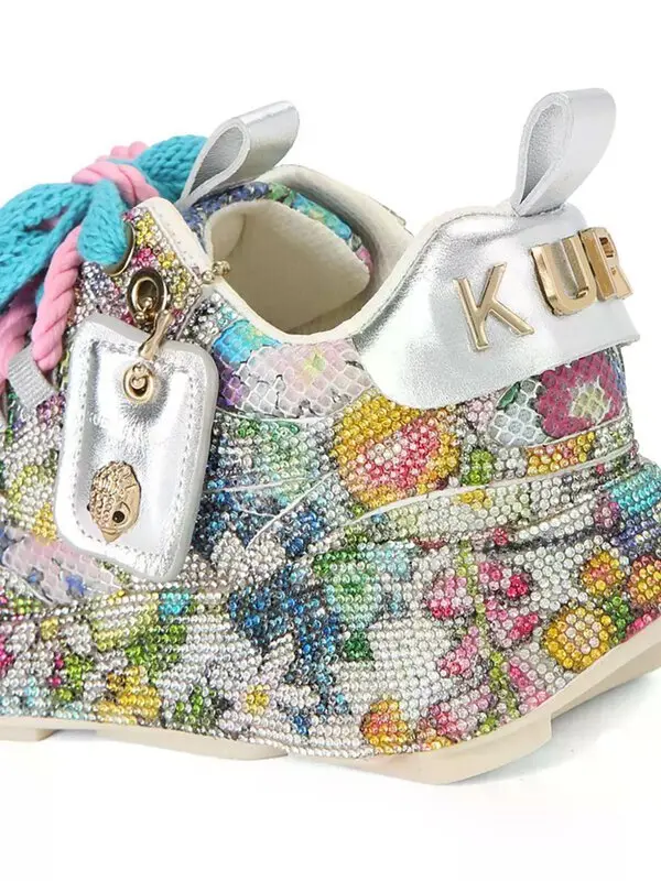 Kurt Geiger Kurt Runner Sequin-embellished Sneakers