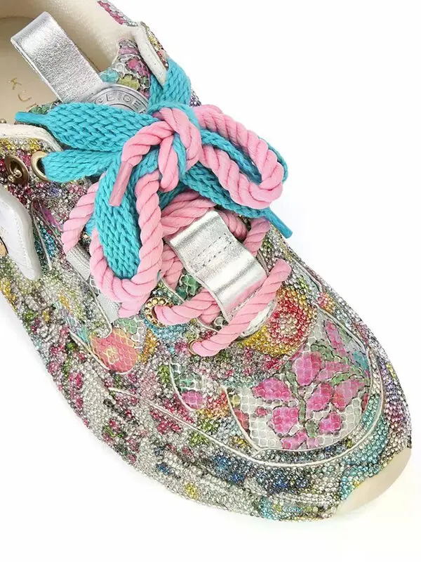 Kurt Geiger Kurt Runner Sequin-embellished Sneakers