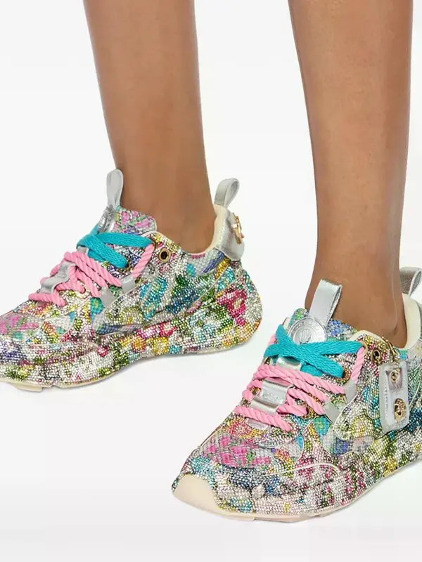 Kurt Geiger Kurt Runner Sequin-embellished Sneakers