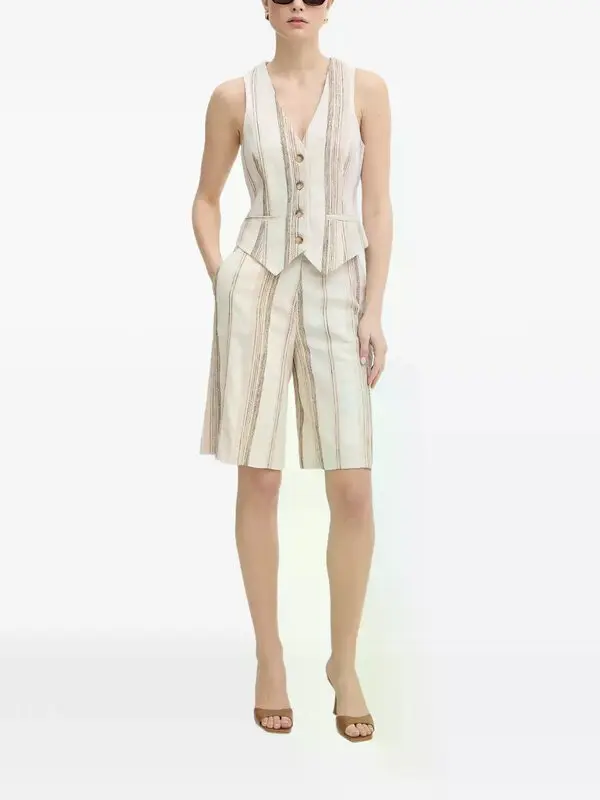 FRACOMINA Vertical Stripe V-neck Waistcoat