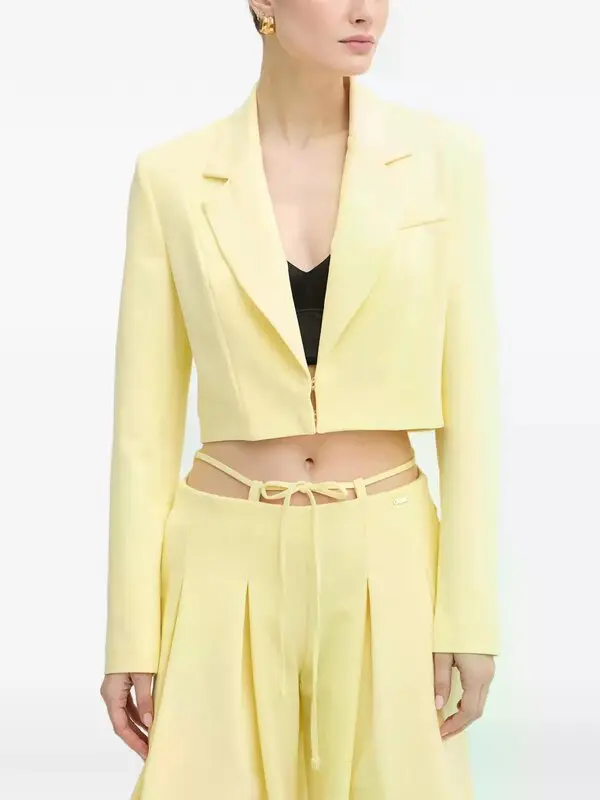 FRACOMINA Cropped Blazer - Yellow