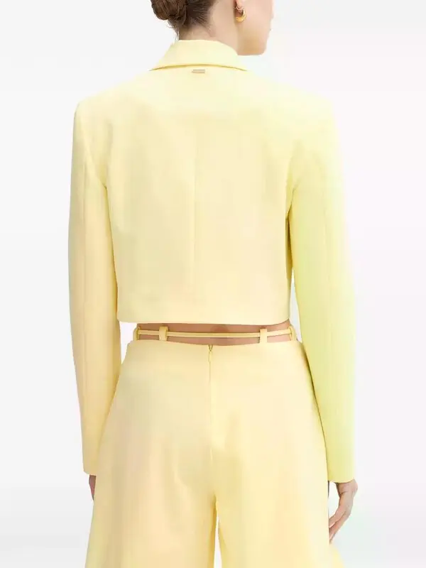 FRACOMINA Cropped Blazer With Notched Lapels