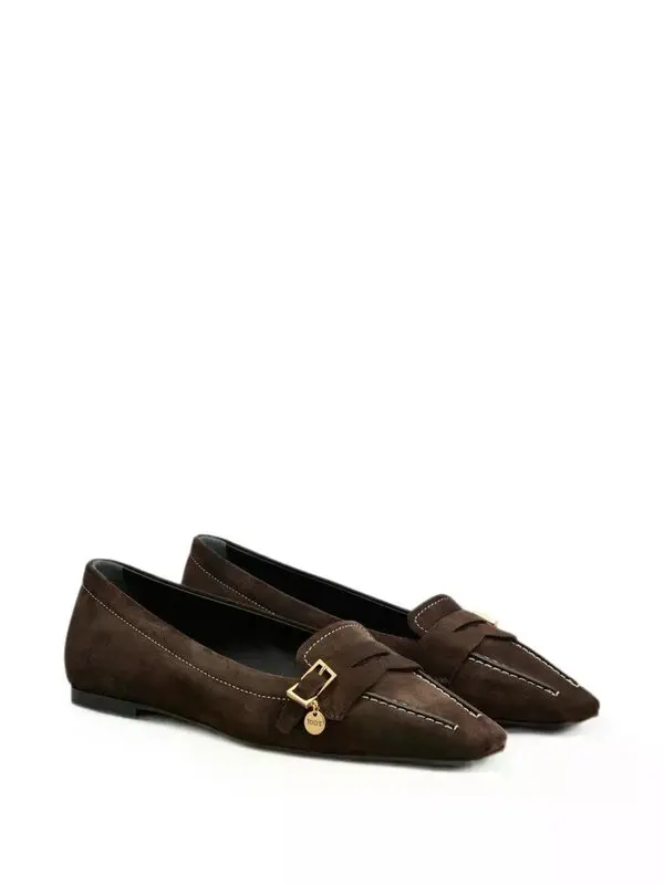 TOD'S Buckle-detail Contrast-stitch Loafers