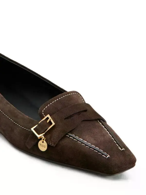 TOD'S Buckle-detail Contrast-stitch Loafers