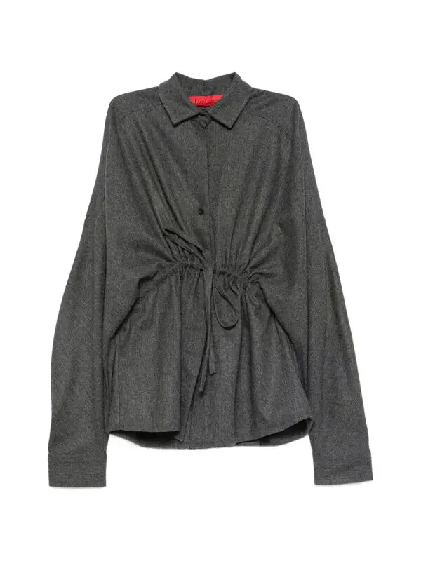 THELATEST E-dalida Drawstring-waist Shirt - Grey