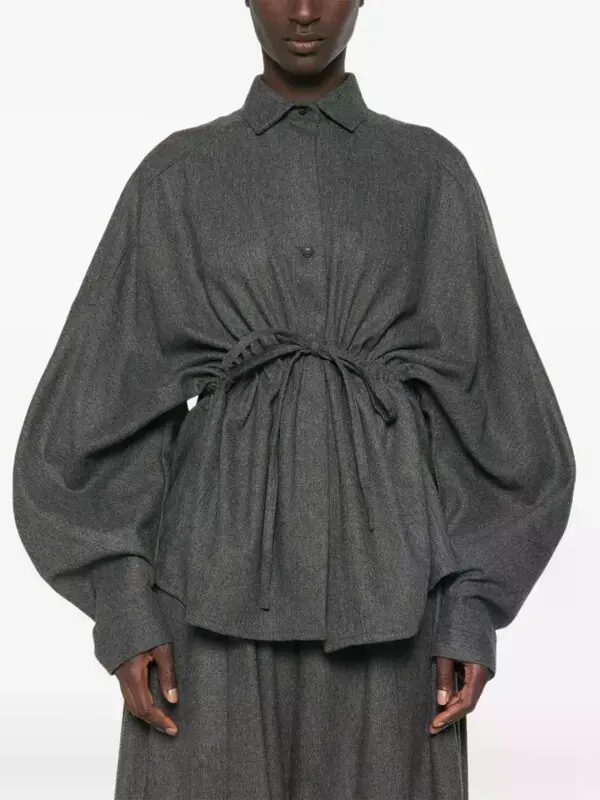 THELATEST E-dalida Drawstring Waist Shirt - Grey