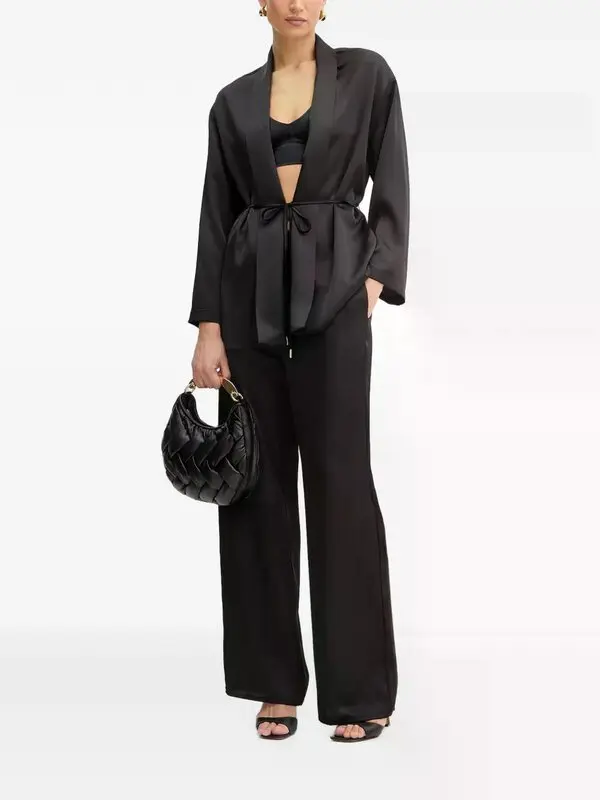 FRACOMINA Tie-waist Kimono Jacket - Black