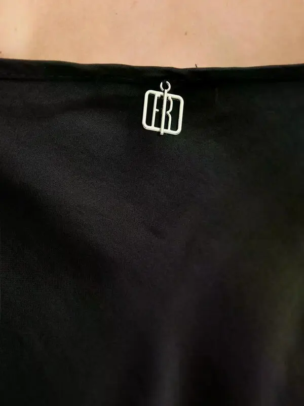 FRACOMINA Logo Appliqué V-neck Top