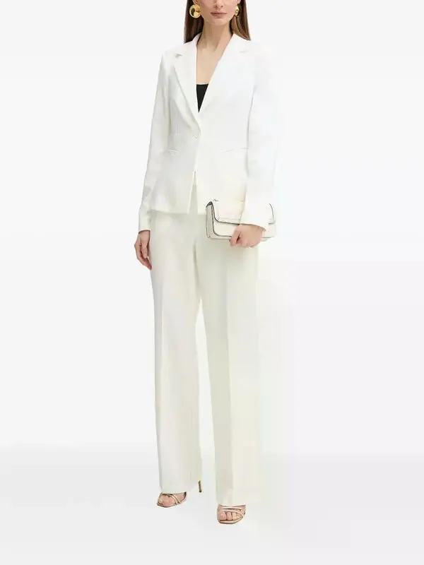 FRACOMINA Logo Plaque Wide Leg Trousers