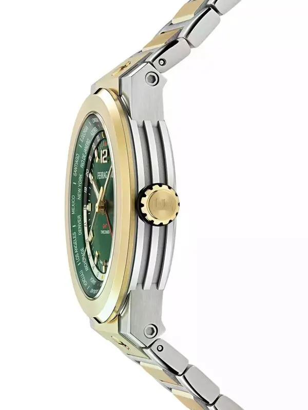 FERRAGAMO F-80 Gmt Worldtime 43mm Watch - Green
