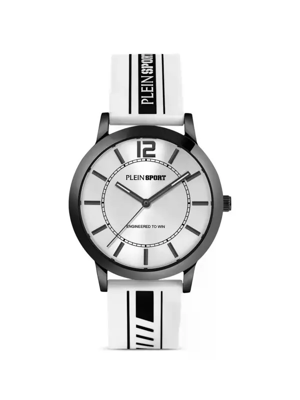 PLEIN SPORT 41mm Quartz Watch With White Strap