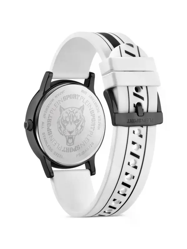 PLEIN SPORT 41mm Quartz Watch With White Strap