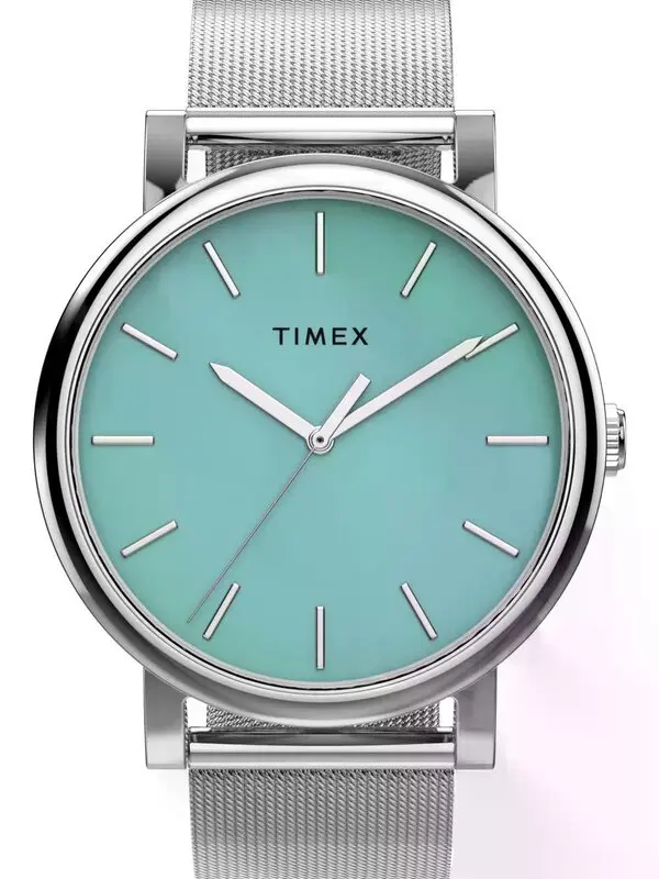 TIMEX Round Case Watch With Mesh Strap