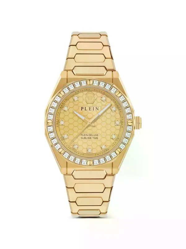 Philipp Plein Crystal 36mm Watch - Gold