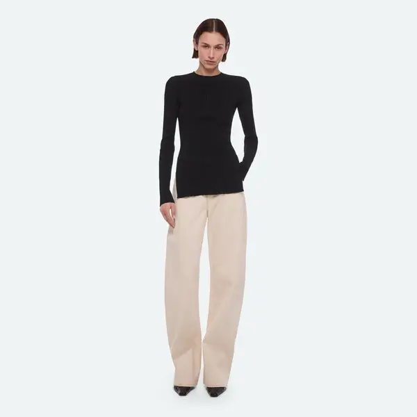 Helmut Lang Rib Crewneck Sweater - Black