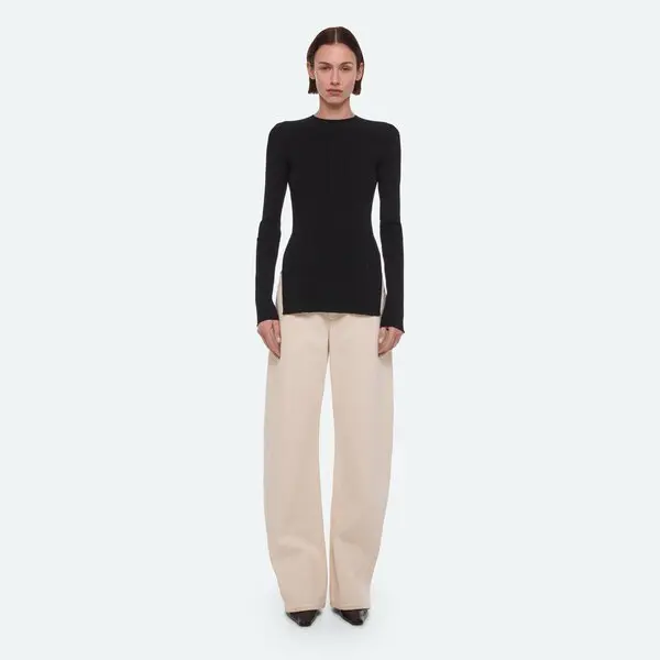 Helmut Lang Rib Crewneck Sweater - Black