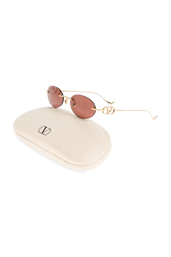 Valentino Garavani Oval Rimless Sunglasses