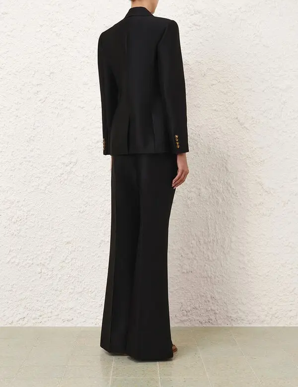 Zimmermann Valiant Wool Silk Flare Pant