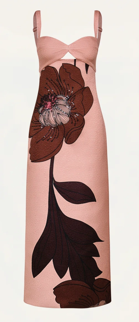 Johanna Ortiz Powerful Stitches Dress - Pink