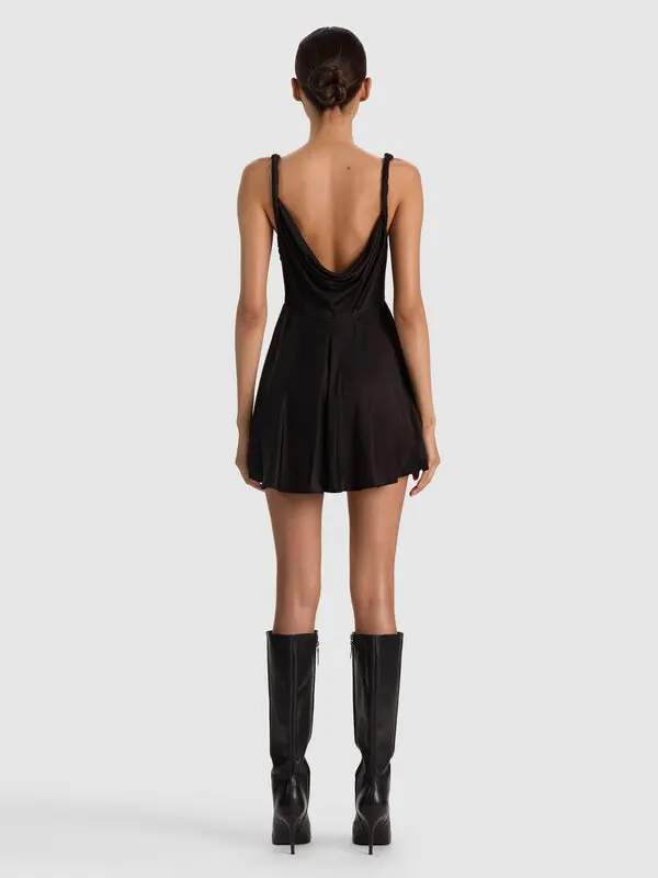 Alice + Olivia Monique Twist Strap Mini Dress