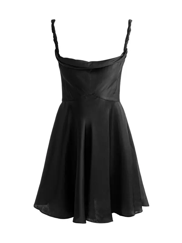 Alice + Olivia Monique Twist Strap Mini Dress