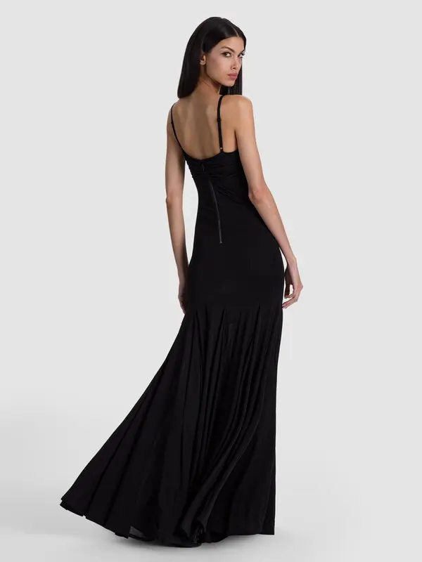 Alice + Olivia Irina Twist Front Maxi Dress