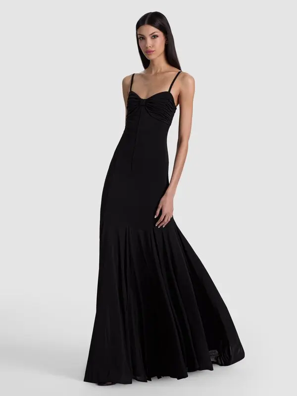 Alice + Olivia Irina Twist Front Maxi Dress