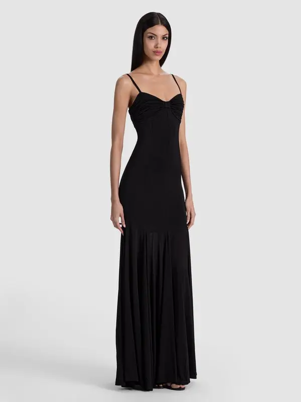 Alice + Olivia Irina Twist Front Maxi Dress