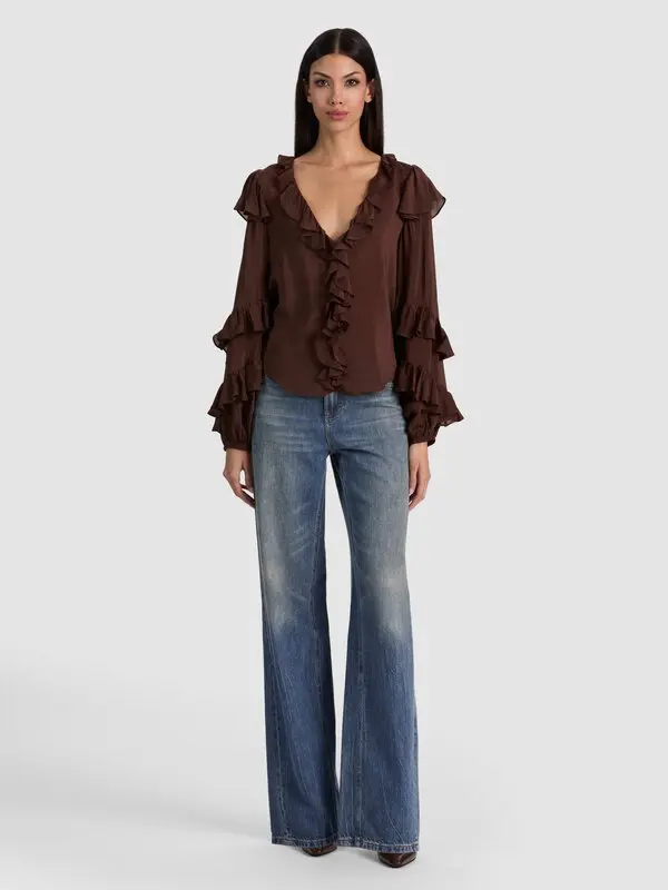Alice + Olivia Rylee Ruffle Blouse