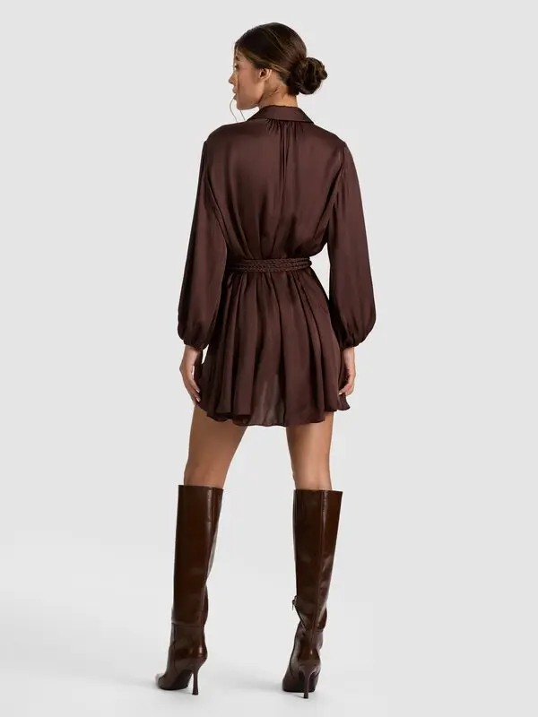 Alice + Olivia Margaux Tie Front Mini Dress