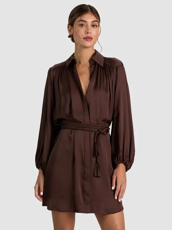 Alice + Olivia Margaux Tie Front Mini Dress