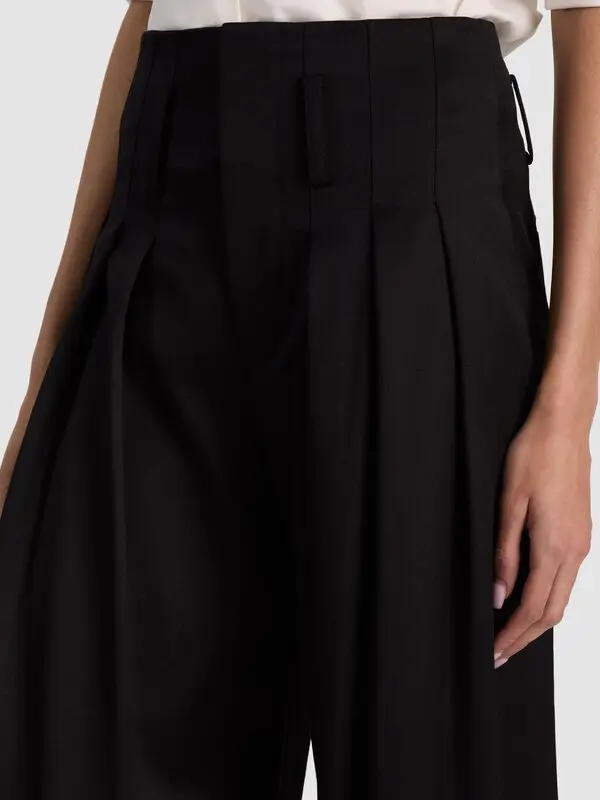 Alice + Olivia Benson Wool Pleated Pant