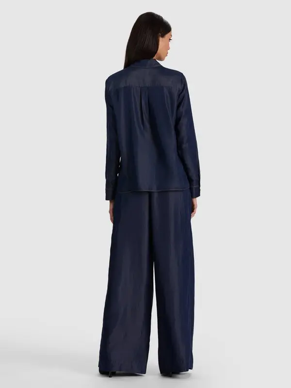 Alice + Olivia Willa Denim Blouse