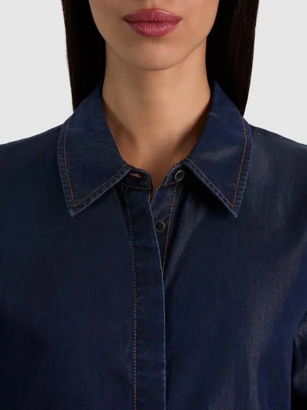 Alice + Olivia Willa Denim Blouse