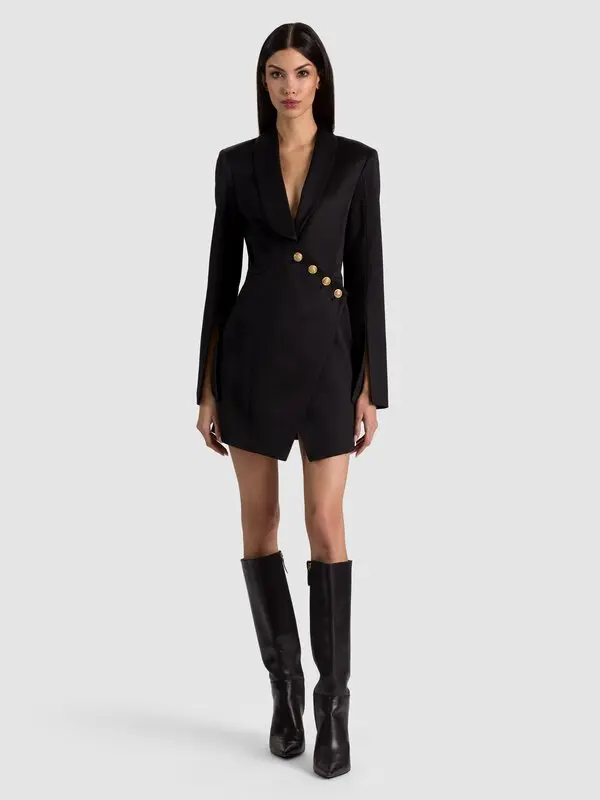 Alice + Olivia The Sculpt Blazer Mini Dress - Black