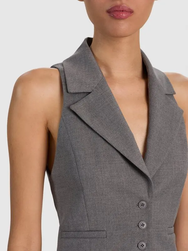 Alice + Olivia Erica Vest - Light Storm Grey